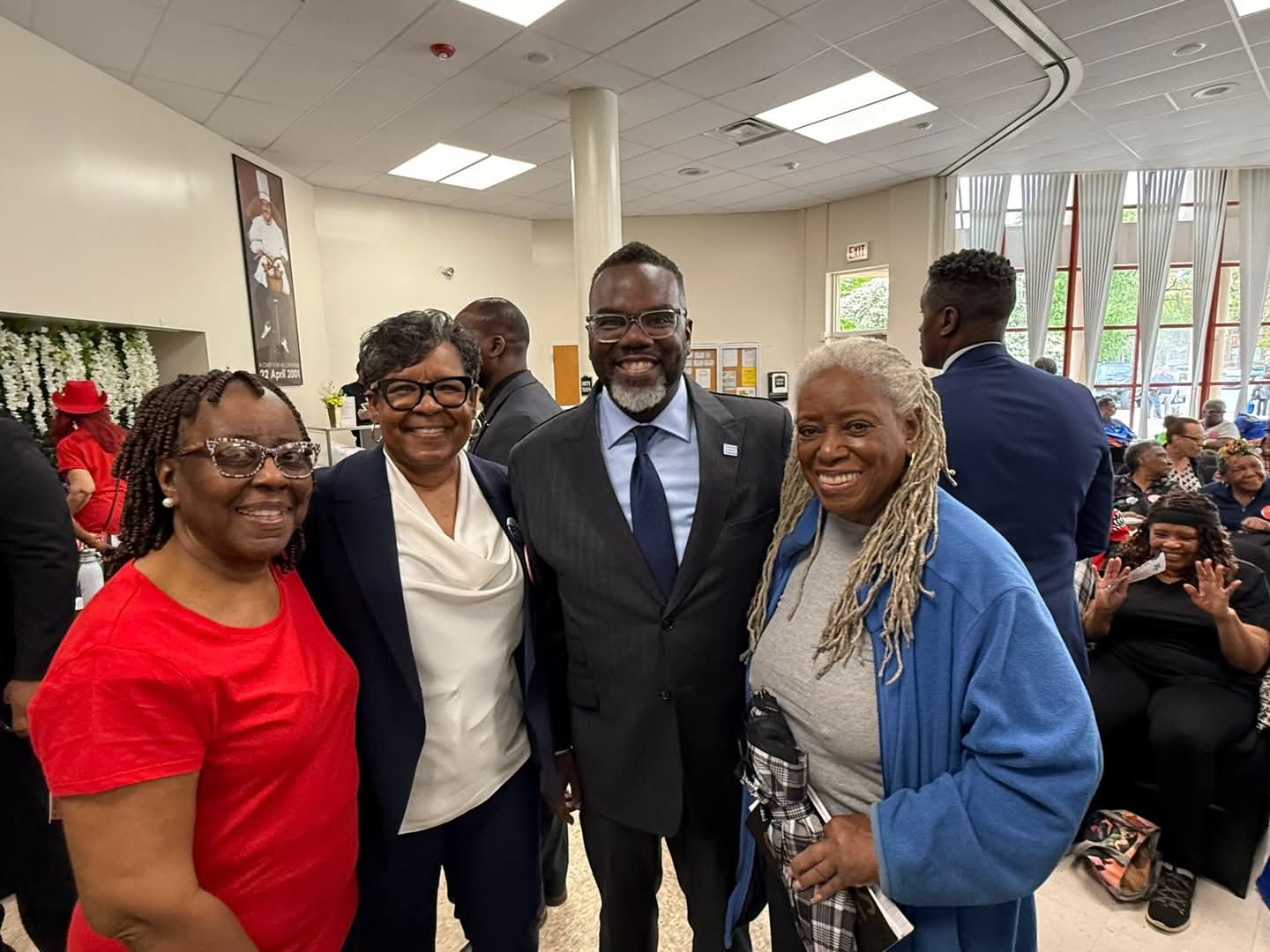 Mayor Brandon Johnson joins Ald. Harris to visit Seniors at the 8th ...